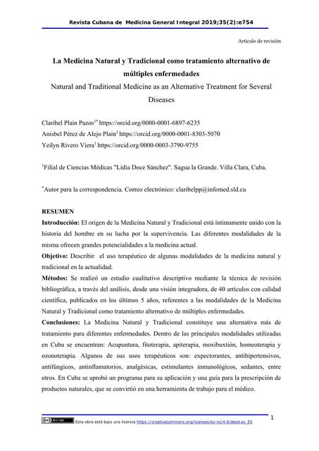 Tratamiento medicina Tradicional | Mariam | uDocz