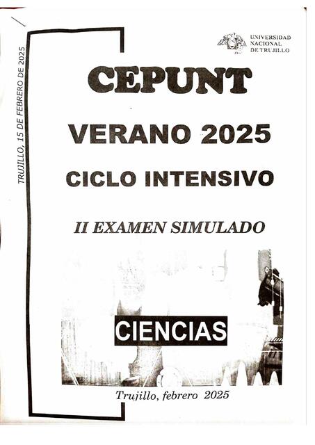 II SIMULACRO CIENCIAS CEPUNT 1 | Antony Jeanpier | uDocz