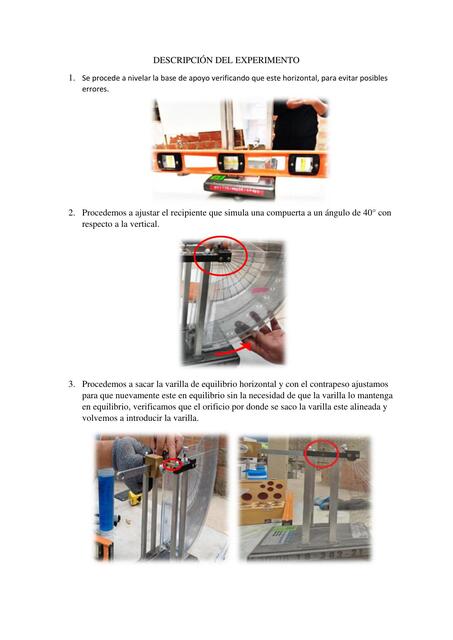 DESCRIPCIÓN DEL EXPERIMENTO | Raquel Mamani Fernandez | uDocz