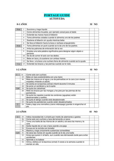 guia portage por areas y edades | valentina rubio | uDocz