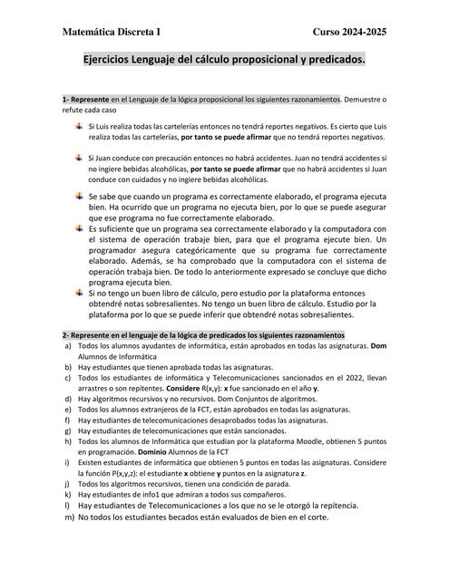 Ejercicios Lógica Matemática | Kel | uDocz