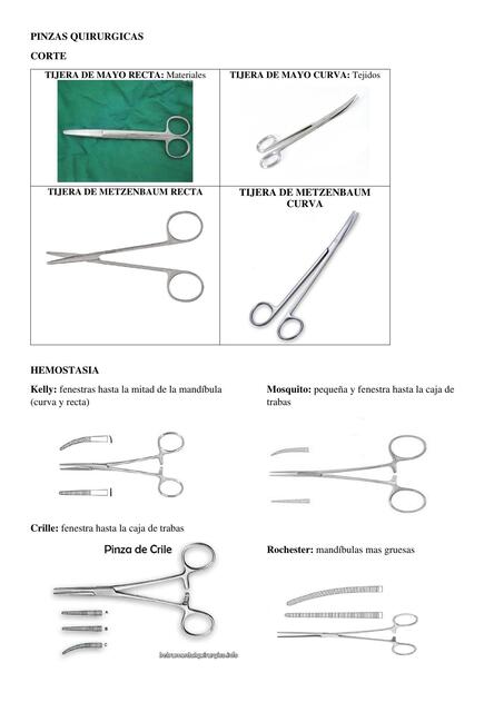 PINZAS QUIRURGICAS | Alexa | uDocz