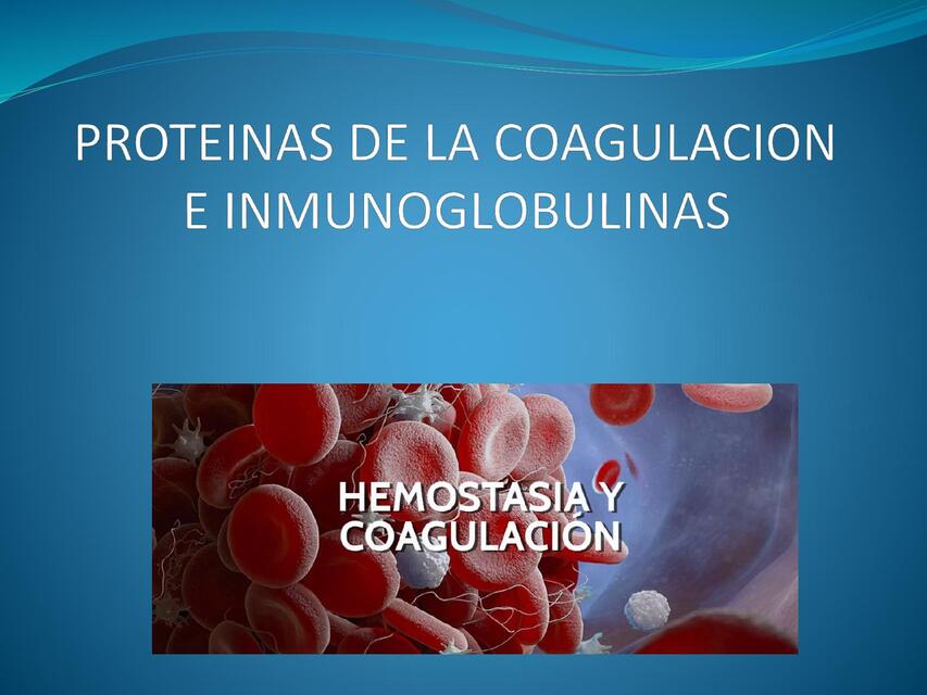 PROTEINAS DE LA COAGULACION E INMUNOGLOBULINAS | Schery Wery | uDocz