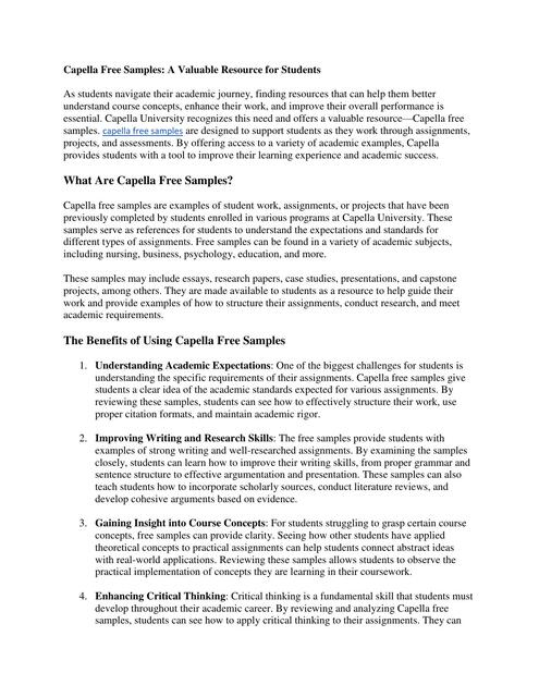 43 Capella Free sample | Seans Williams | uDocz