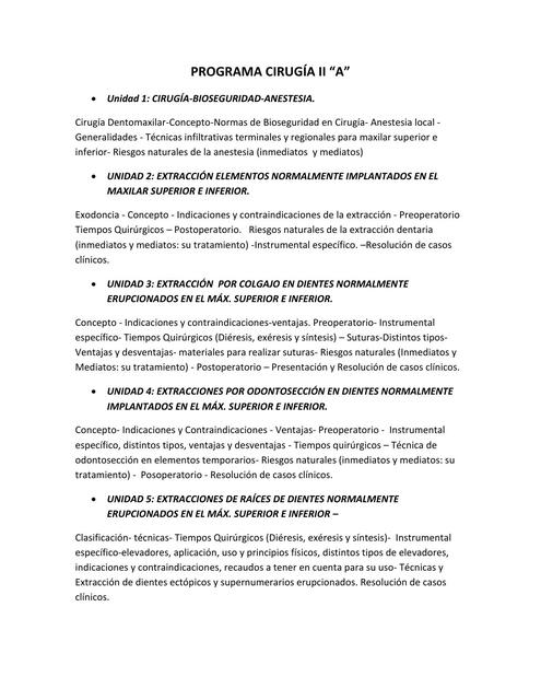 programa cirugia ii | Maria | uDocz