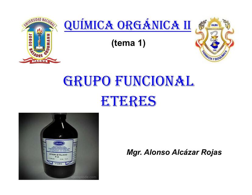 quimica organica II 01 eteres 2 | Diego Choque | uDocz