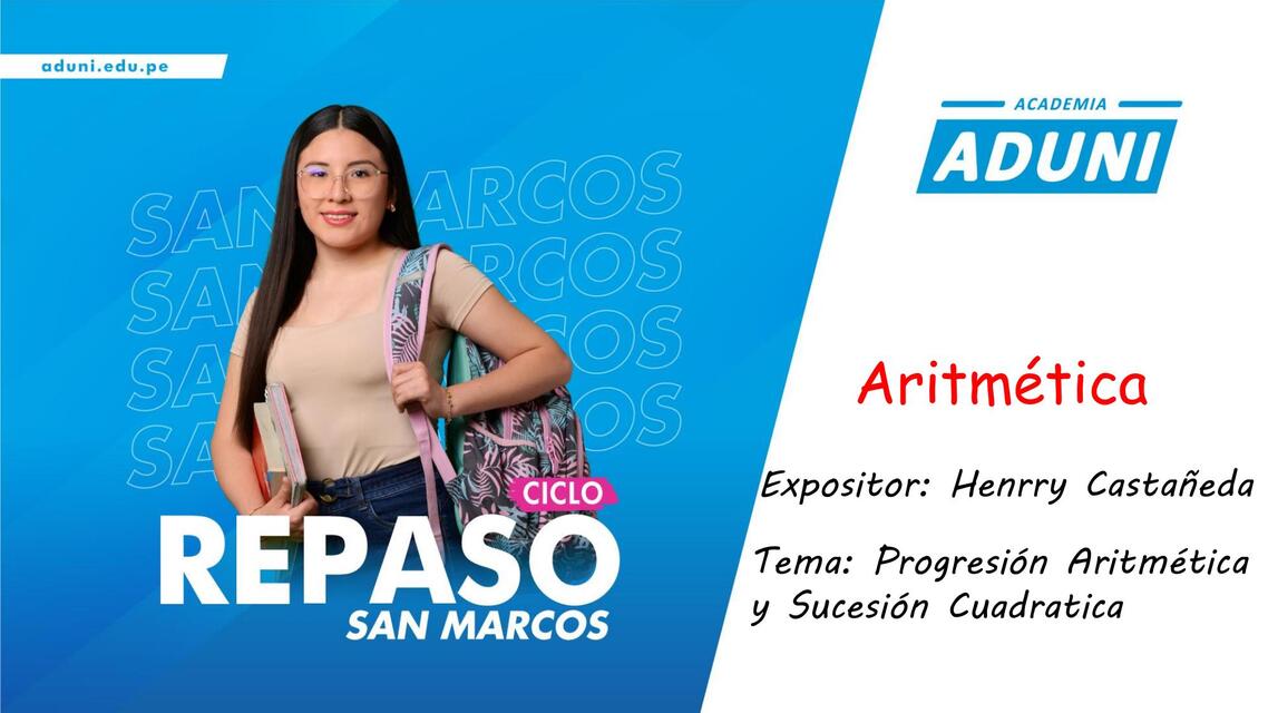 Progresión aritmética y Sucesión cuadrática | Samanta | uDocz
