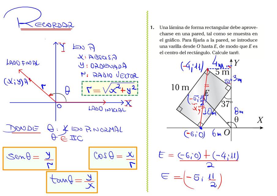 Ángulo en Posición Normal y Reducción al primer cuadrante | Samanta | uDocz