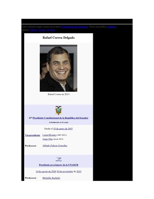 Rafael Correa | Anon | uDocz