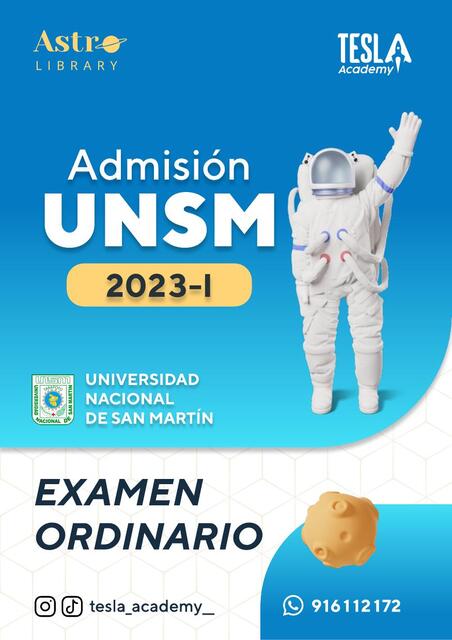 I Examen Ordinario UNSM | PROFE GAUS | uDocz