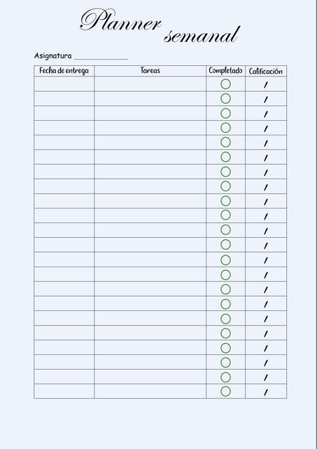 Planner Semanal | Evelyn | uDocz