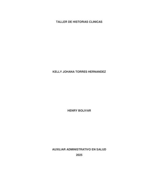 Historias clinicas | Kelly | uDocz