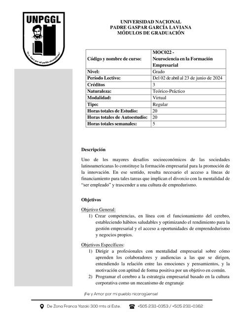 Estructura Temática y Evaluativa Neurociencia en | Maryell | uDocz