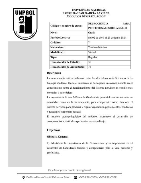 Estructura Temática y Evaluativa MG Neurociencia | Maryell | uDocz