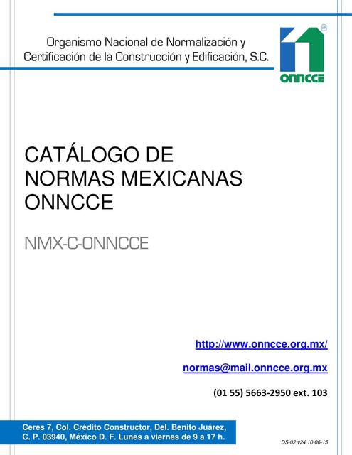 Flashcards de CATALOGO DE NORMAS MEXICANAS ONNCCE | Por Abraham | uDocz