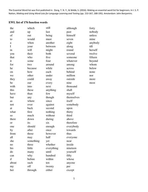 essential word list PDF Stuart Webb | Milagros Vargas Ita | uDocz
