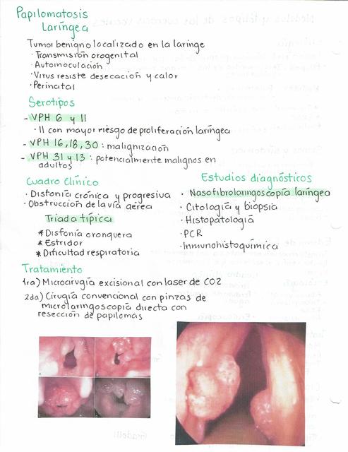 Papilomatosis laríngea | Fer Yan Márquez | uDocz