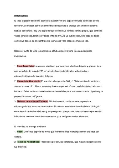 Sistema Innato del Tubo Digestivo | Victoria | uDocz