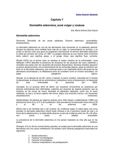 dermatitis seborreica acne | Sharon Cuadros | uDocz