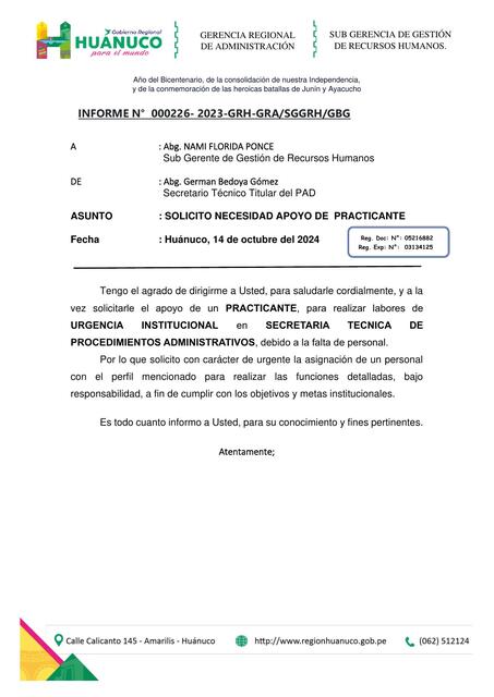 SOLICITO PRACTICANTE | Sayury | uDocz