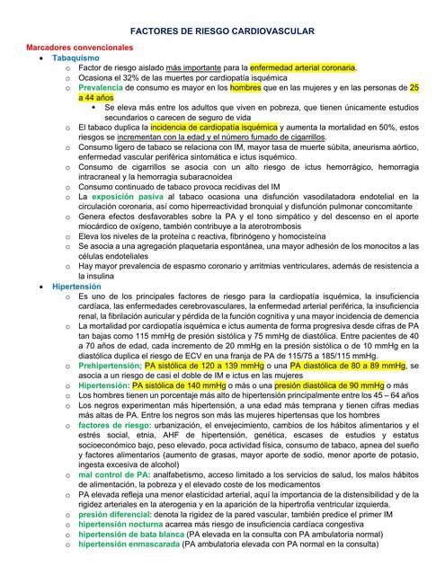 Factores de riesgo cardiovascular | URIEL | uDocz