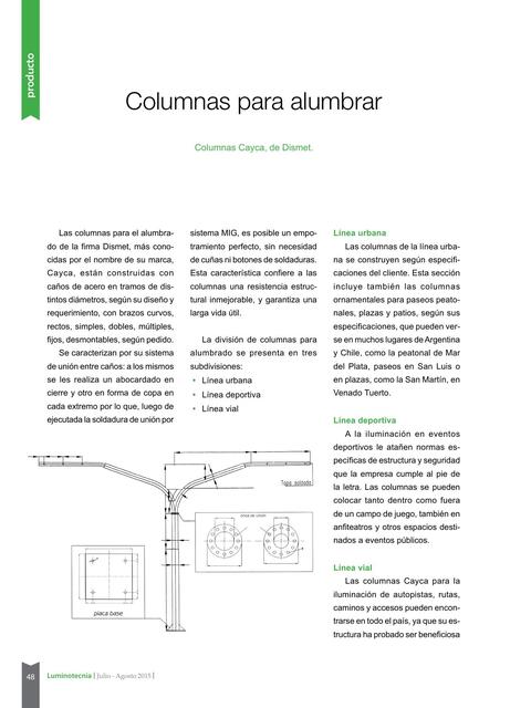 Columnas para alumbrar | bryan giovanni quinta yanqui | uDocz