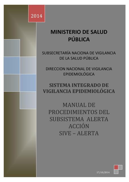 MANUAL DE PROCEDIMIENTOS SIVE ALERTA | Estrategia | uDocz