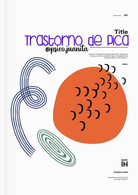 Trastorno de Pica 2 | Psico.Juanita | uDocz