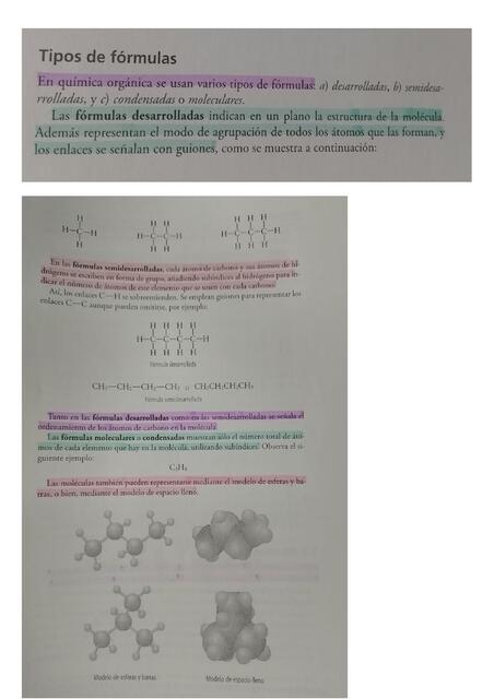 Tipos de fórmulas químicas Química Orgánica | Elisa R | uDocz