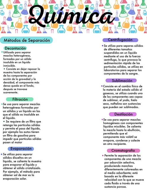 Métodos de Separación | Julieta | uDocz