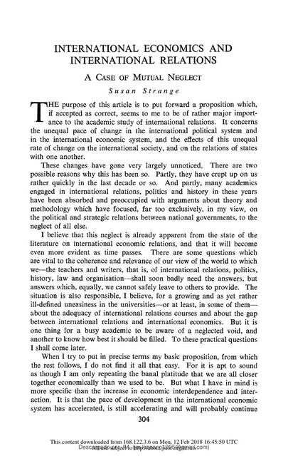 4 Susan Strange International economics and intern | Loana Ibañez | uDocz