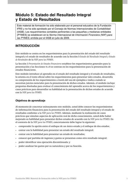 Estructura contable del estado de resultados integral | uDocz