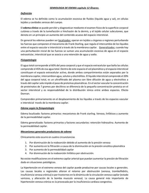 semiologia capitulo 12 edema Argente | Roxi Gamarra | uDocz