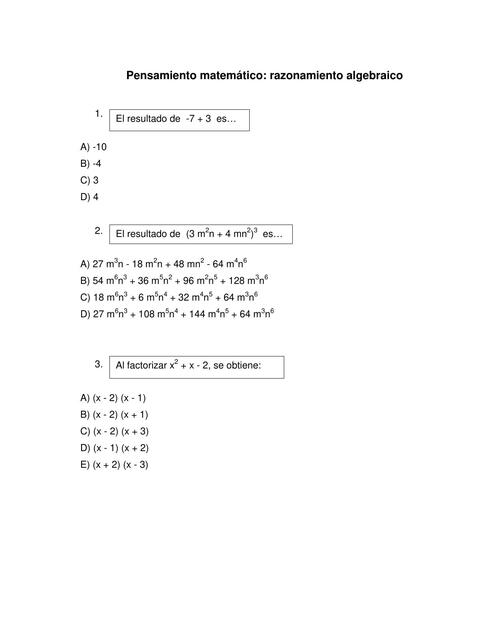 CUARTO ENVIO Razonamiento algebraico 1 | Fernanda Monserrat | uDocz