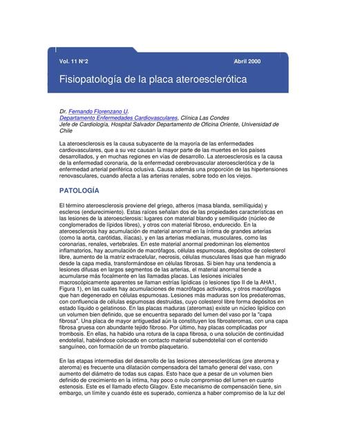 Fisiopatologiaateroesclerotica | Carolina | uDocz
