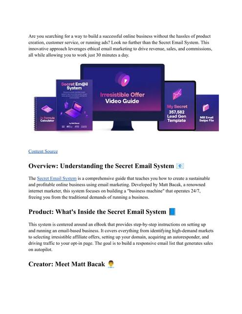 Secret Email System Review 2026 | Group Team | uDocz