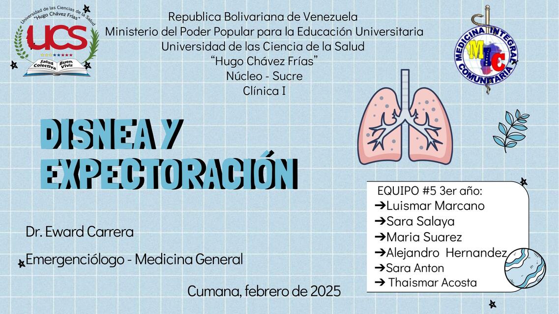 Disnea y Expectoración | jorge jose | uDocz