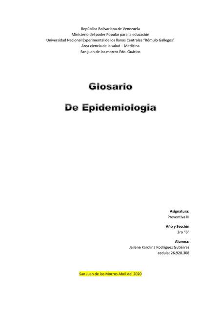 GLOSARIO | Jailene Rodríguez | uDocz