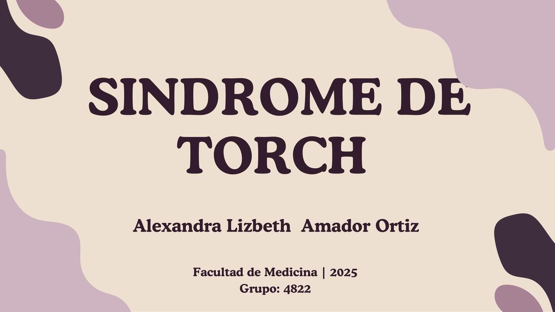 Sindrome de TORCH | 3675 Alexandra Lizbeth | uDocz