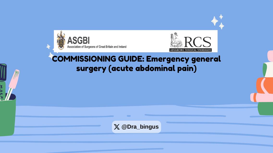 Abdomen Agudo Quirúrgico | Dr. Bingus | uDocz