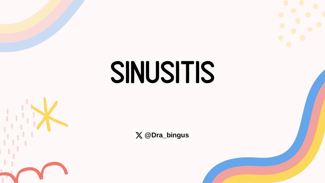 Flashcards de SINUSITIS | Por Dr. Bingus | uDocz