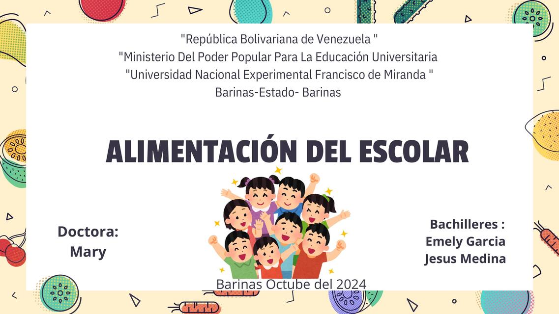 Alimentación del escolar | Emely Garcia | uDocz