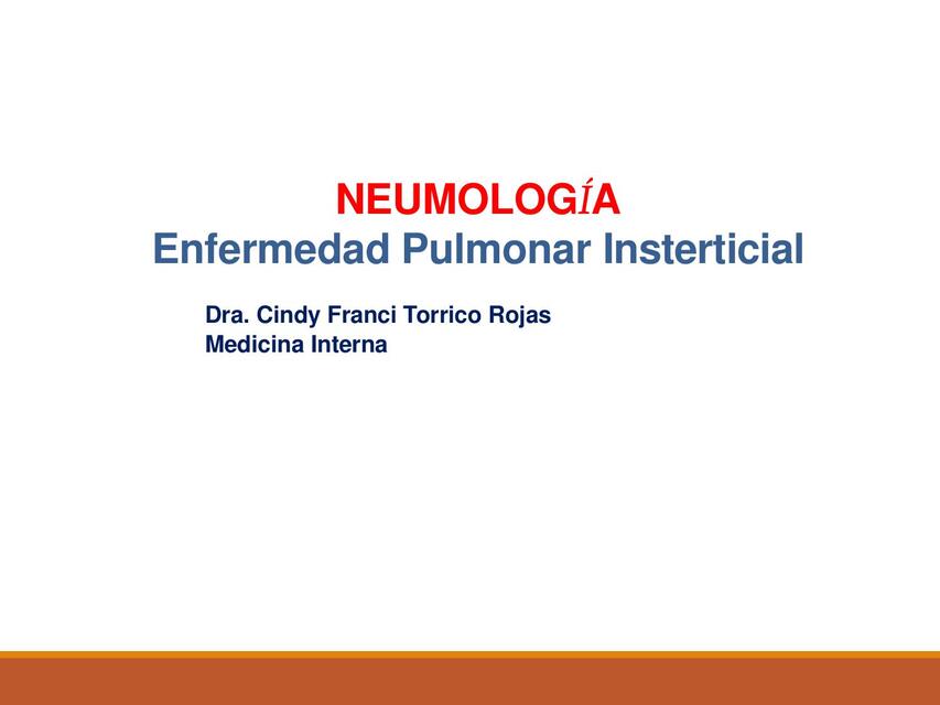 enfermedad insterticial | Nicolita Pérez Del Castillo | uDocz