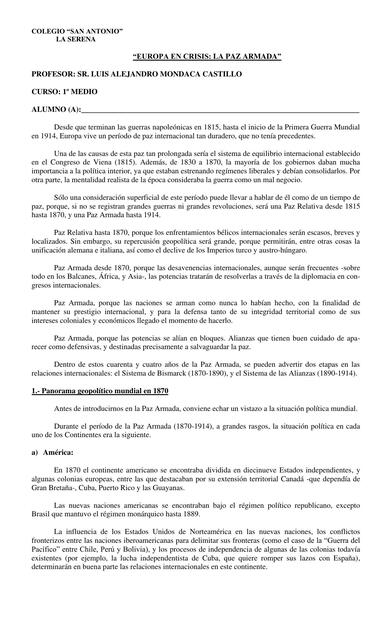 PAZ ARMADA GUÍA I MEDIO | Milly | uDocz