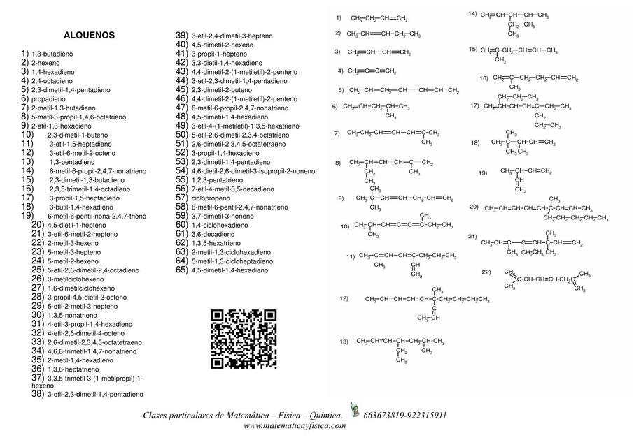 Recopilacion de ejercicios de alquenos | Milly | uDocz