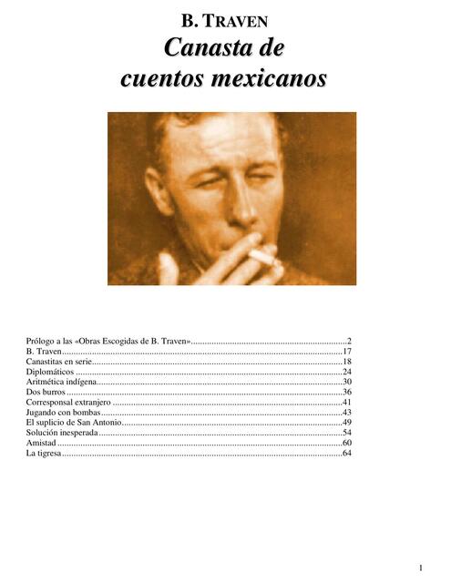 Traven B Canasta De Cuentos Mexicanos | Cele | uDocz