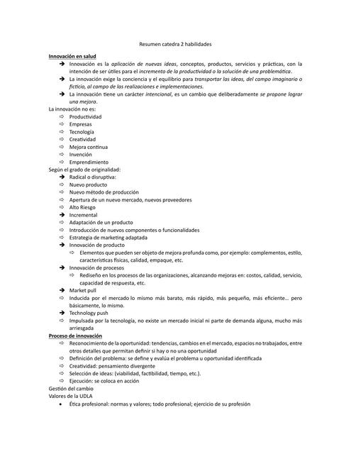 Flashcards de Resumen catedra 2 habilidades | Por Jennifer Campos ...