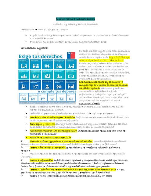 Resumen catedra 1 evaluación kinésica | Jennifer Campos Aguayo | uDocz