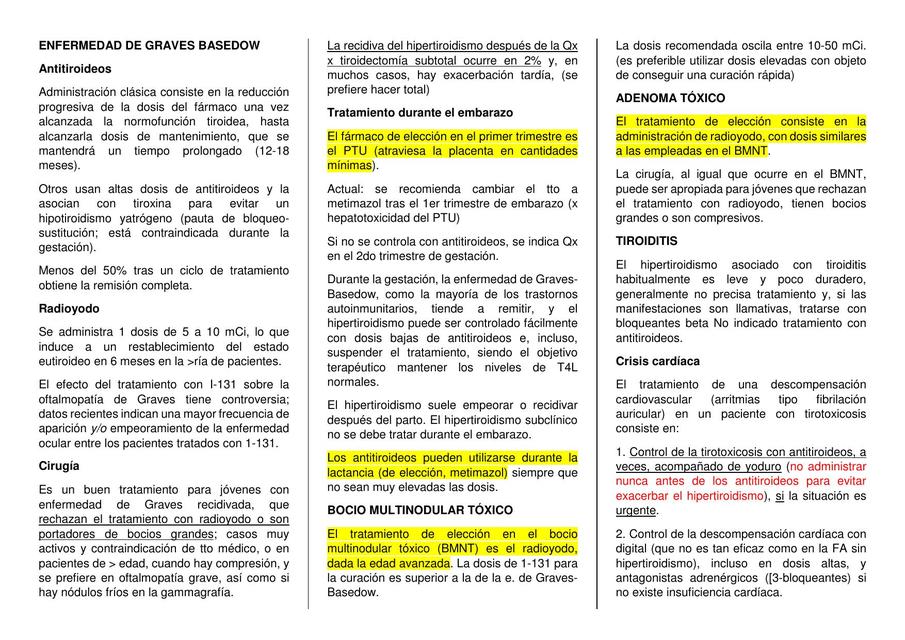 Enfermedades de Graves Basedow | Rodrigo Shol | uDocz