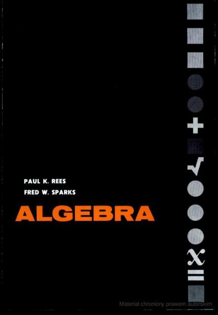 Algebra - Paul K. Rees | Apuntes Digitales GAMMA | uDocz
